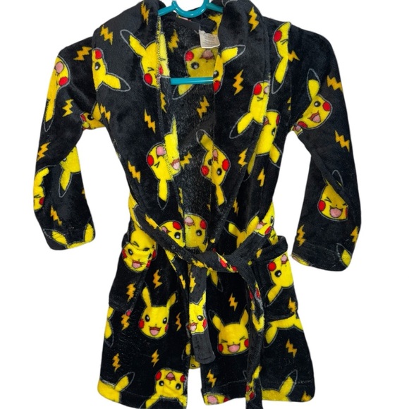 Pokemon | Pajamas | Pokemon Pikachu Black And Yellow Robe | Poshmark